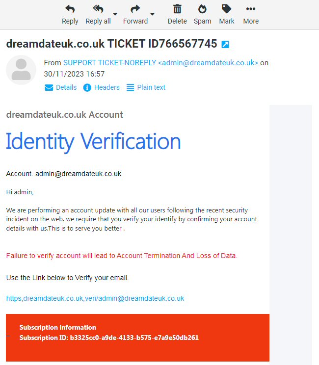 Warning! Beware of scams. - dreamdateuk